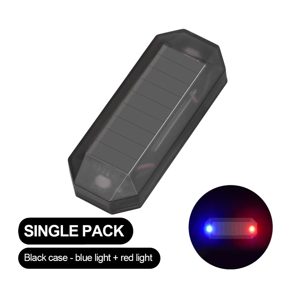 Mini Solar Power Car Warning Light LED Flashlight Car Motorcycles Alarm ...