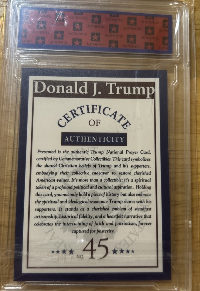 Trump Autographed Card Grade 10, New 🔥 | eBay