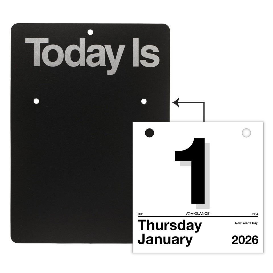 AT-A-GLANCE 2026 “Today Is” Daily Wall Calendar Refill, 6" x 6", Small ...