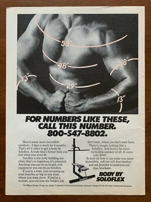 1981 Soloflex Exercise Machine Vintage Print Ad/Poster Bodybuilding Gym Décor | eBay