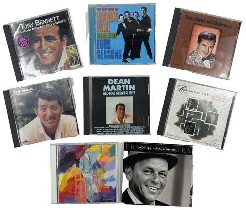 Lot of 8 CD's Frank Sinatra Dean Martin Tony Bennett Frankie Valli ...