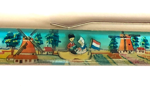 Holland Souvenir Floaty Pen Moving Dutch Clog Shoe Windmill Tulip Farm ...