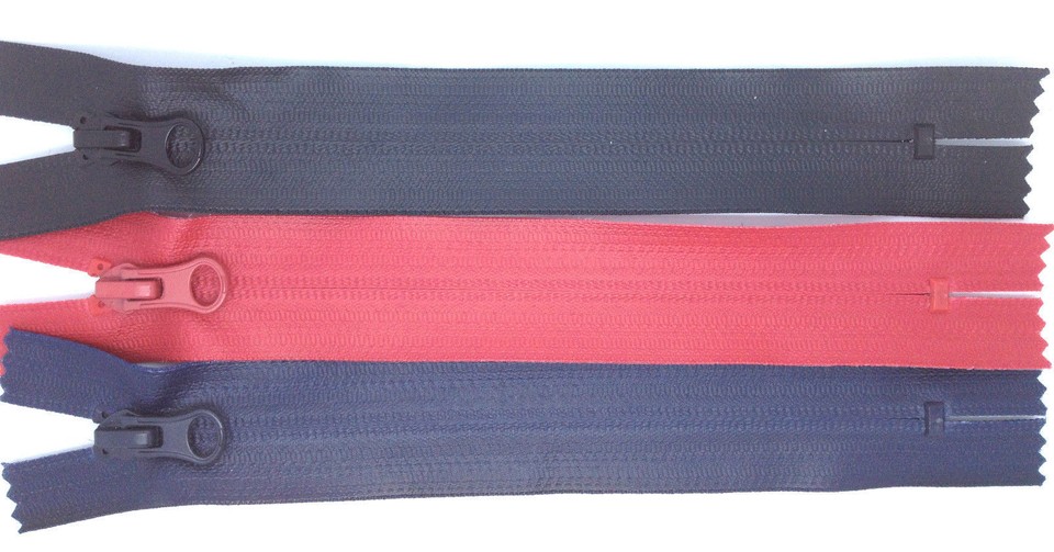 Waterproof CLOSED END zip zipper. Pocket case Zips. Black, Navy, Grey ...