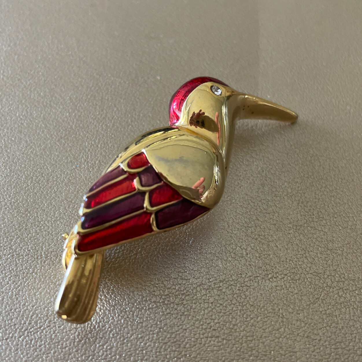 VINTAGE GOLD TONE AND ENAMEL BIRD BROOCH/ PIN | eBay