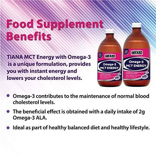 TIANA Organic Omega-3 MCT Oil 300/500ml - 4 MCTs C6-C12, Keto Energy ...