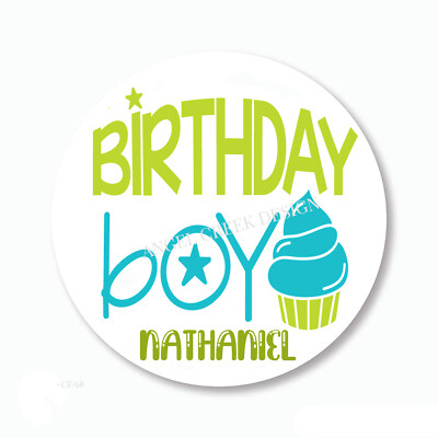 Custom Personalized Birthday Boy Labels Party Favors Stickers Envelope ...