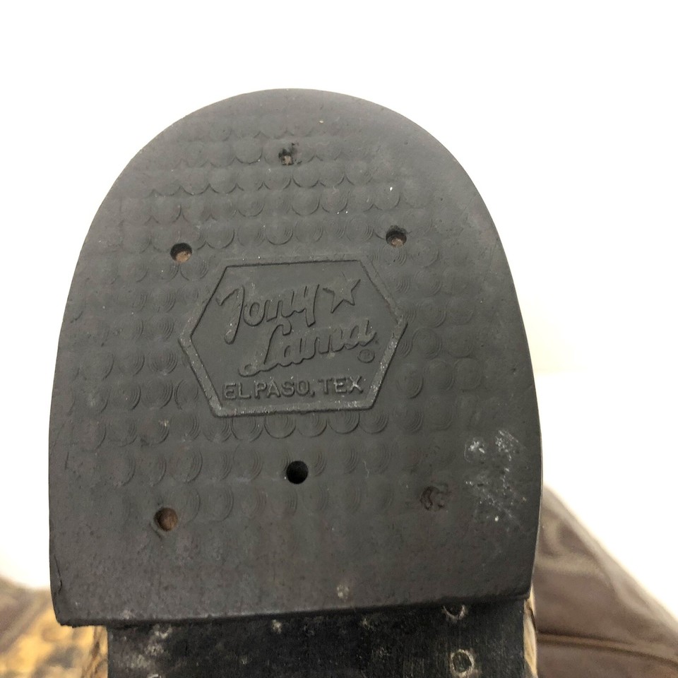 Vintage Tony Lama Python Snakeskin Cowboy Boots Exotic Western Mens 11 ...