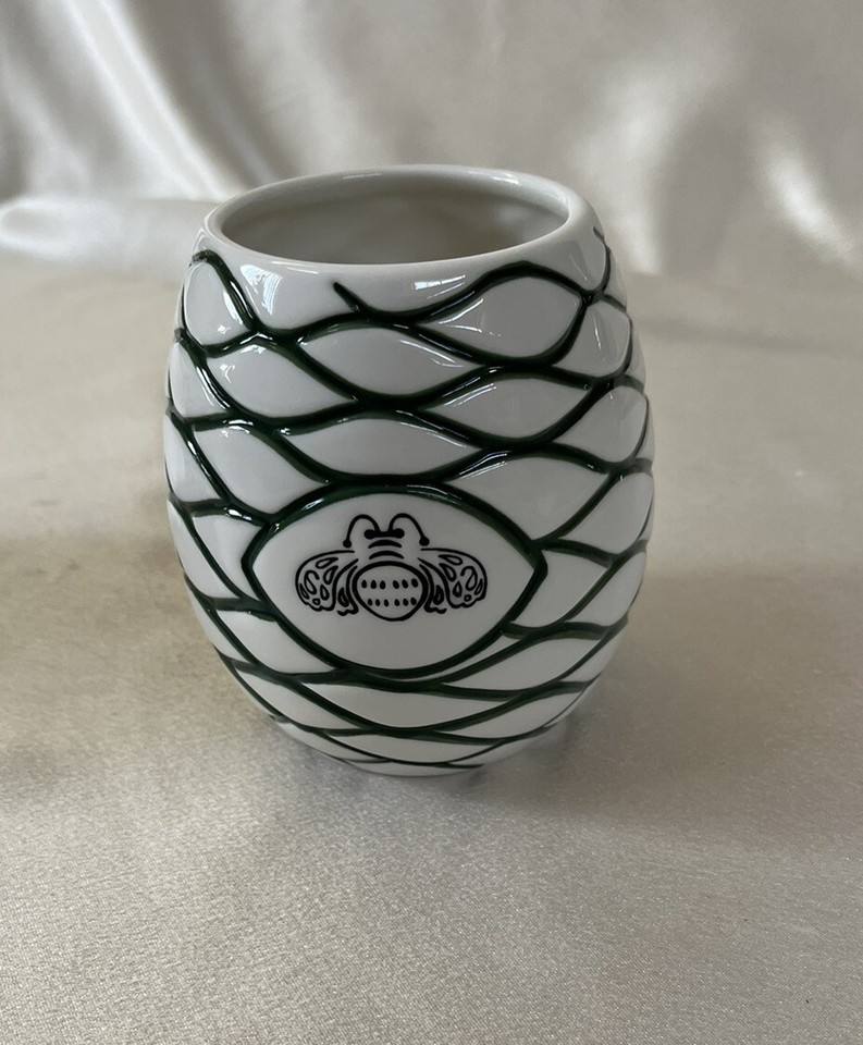 Patron Tequila Ceramic Mugs Cups Bee Logo Green 4.5”T 4”W Drinkware ...