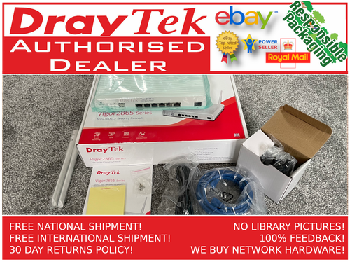 BOXED DrayTek Vigor 2865ac ADSL2/VDSL2 BT FTTP AC WiFi VPN Security ...