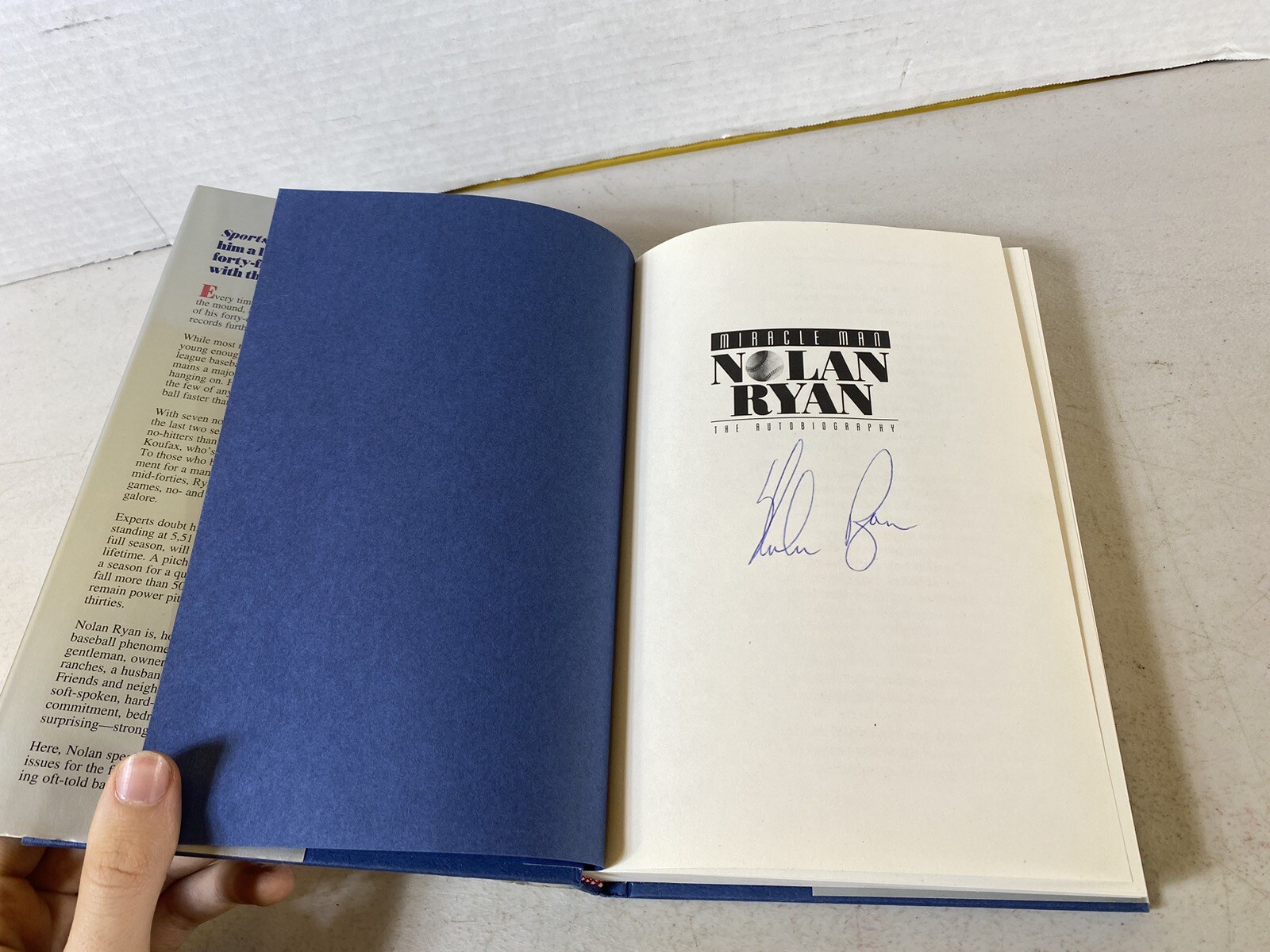signed Miracle Man Nolan Ryan Autobiography Jerry Jenkins Book ...