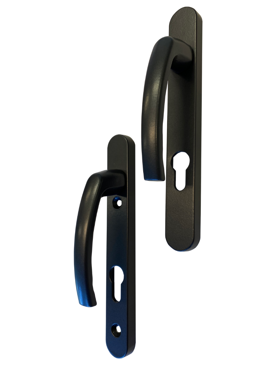 Black uPVC Door Handle set 92pz sprung double glazing pair patio pvc ...