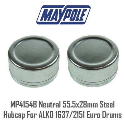 Alko Style 55.5mm Steel Trailer Caravan Grease Hub cap 1637/2151 Euro ...