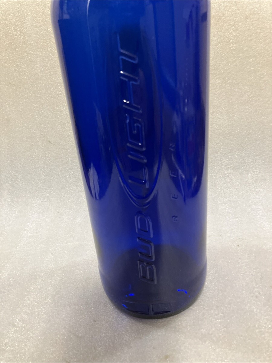 Extra Large Bud Light Cobalt Blue Glass Beer Advertising Huge Bud