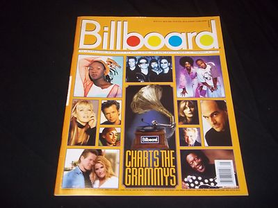 2002 FEBRUARY 2 BILLBOARD MAGAZINE - CHARTS THE GRAMMYS MUSIC ISSUE - O ...