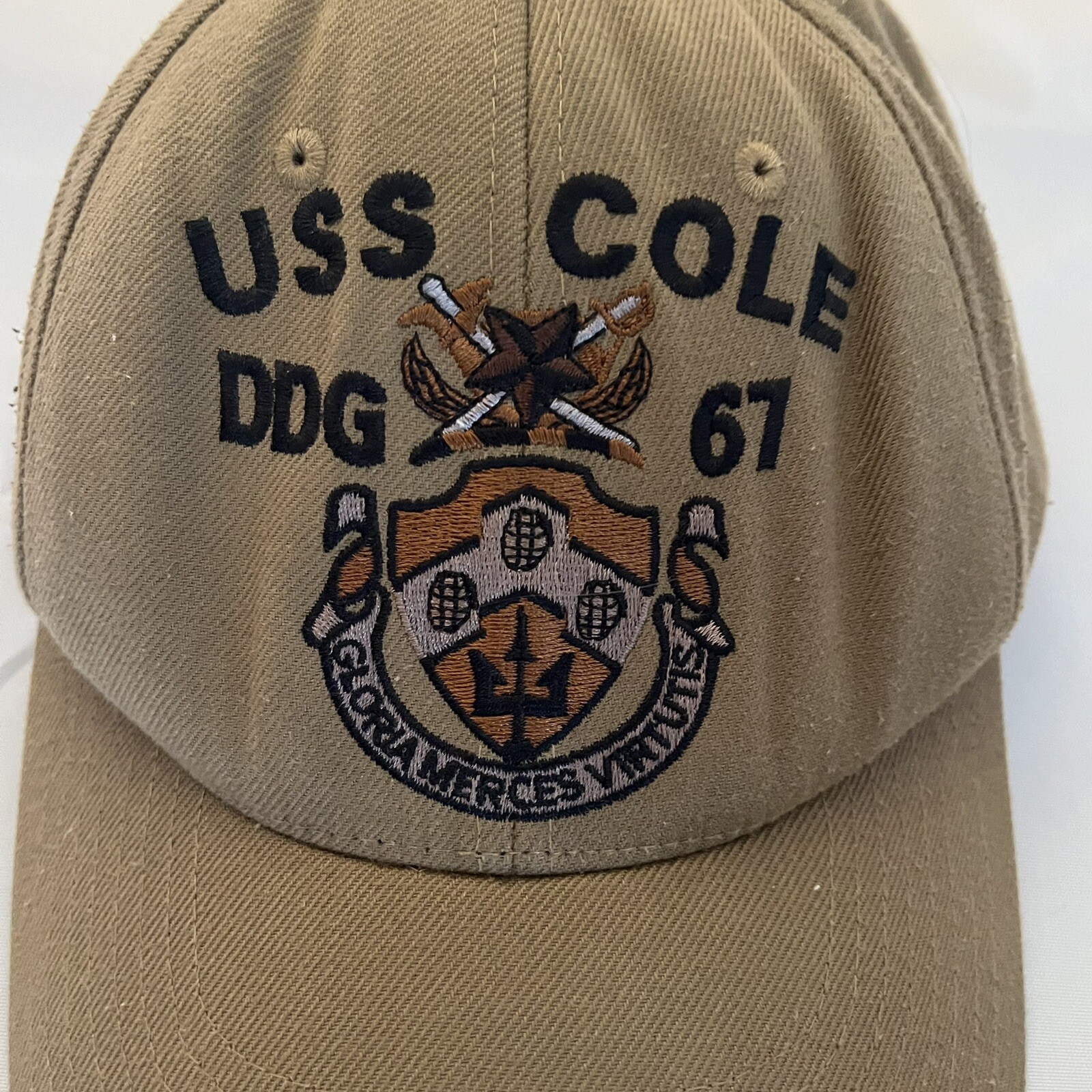 USS Cole DDG 67 Logo The Corps Santa Barbara CA Beige… - Gem