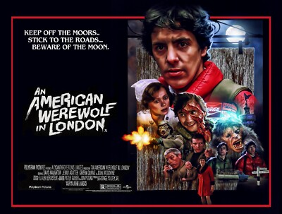 AN AMERICAN WEREWOLF IN LONDON 1981 Quad poster print FREEP&P 30x40 ...