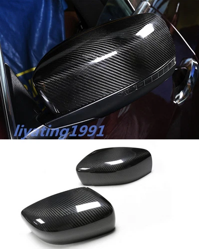 Real Carbon Fiber Car Side Mirror Cover Caps Fit Maserati Ghibli 2017 ...