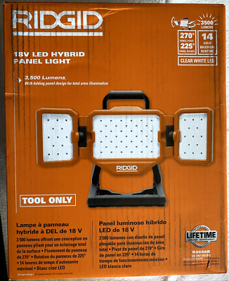 New RIDGID R8698B 18V 18 Volt Cordless Hybrid LED Panel Light (Bare ...