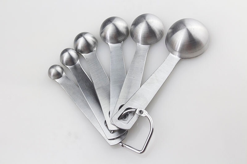 6Pcs SS304 Household Measuring Spoons Teaspoon Tablespoon Condiment ...