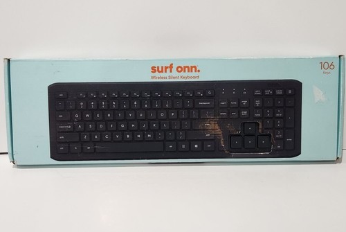 Onn Wireless Silent Fullsize Keyboard 106 Keys Open Box Tested Very ...