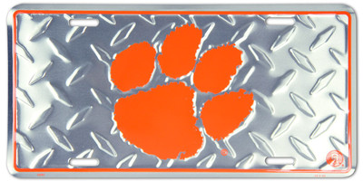 CLEMSON UNIVERSITY TIGERS CAR TRUCK TAG DIAMOND LICENSE PLATE SIGN ...