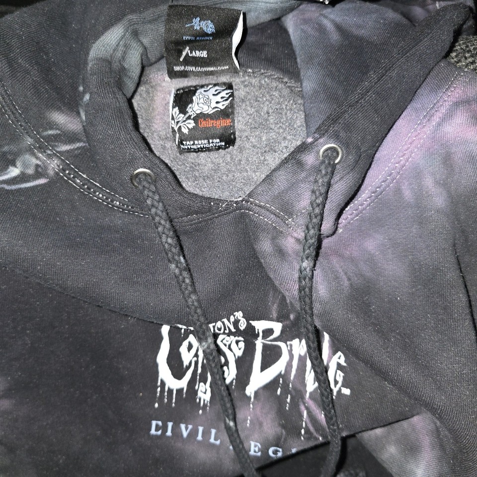 (L) Civil Regime Corpse Bride ETERNAL BRIDE GHOST (BLUE) ROSES HOODIE ...