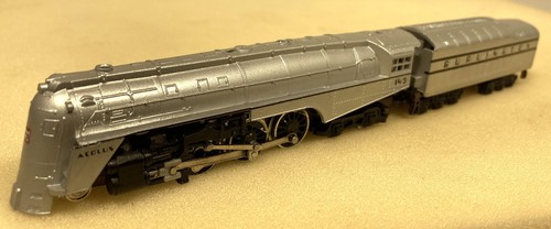 N scale Con Cor NYC Hudson with Burlington streamlined shells | eBay