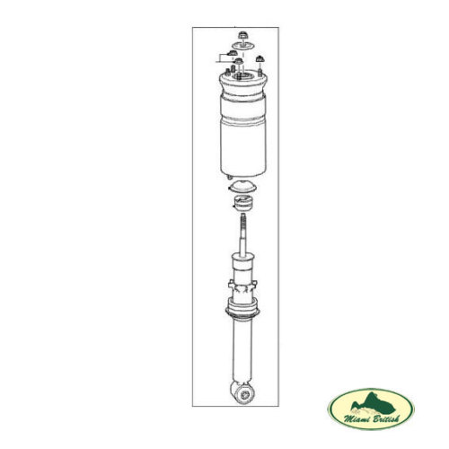 LAND ROVER REAR AIR SPRING SUSPENSION STRUT X2 RANGE SPORT 06-09 ...
