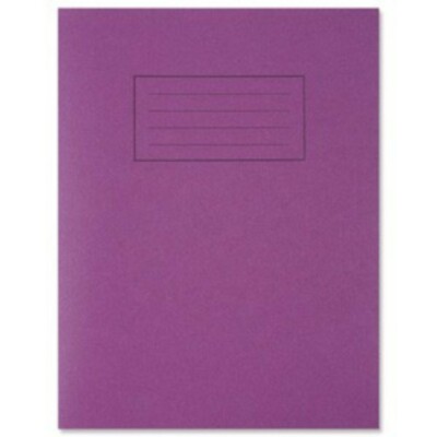 9"x7" Purple Exercise Book - Lined with Margin | eBay UK