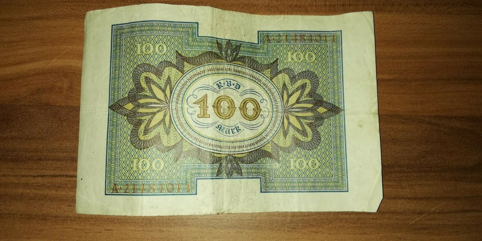 REICHSBANKNOTE "100 Mark - 1920" Hundert Mark,Geldschein,Reichsmark ...