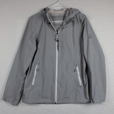 Gerry Women's Hooded Windbreaker Rain Jacket Size Small Solid Gray | eBay