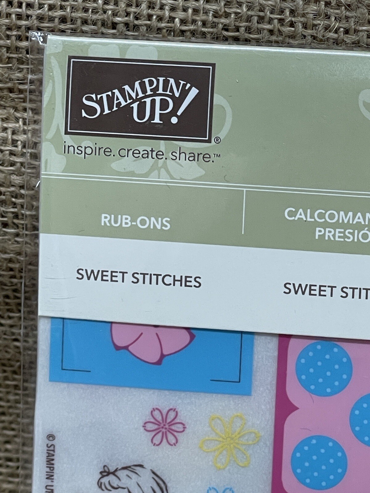 Stampin’ Up! Rub-ons “Sweet Stitches” New! Sewing, Dress Making | eBay