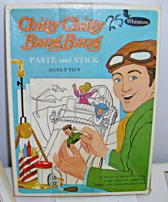 CHITTY CHITTY BANG BANG PASTE AND STICK SET TOY 1965 WHITMAN BOXED | eBay