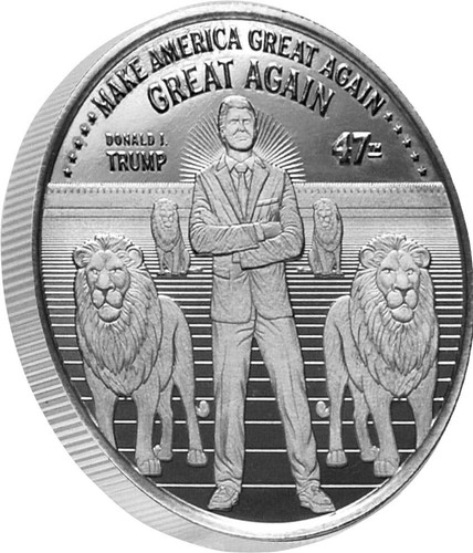 Trump 1 Oz .999 Silver Round Coin MAKE AMERICA GREAT AGAIN GREAT AGAIN ...