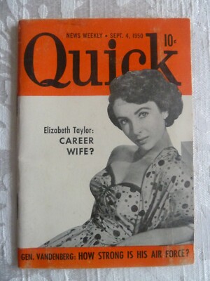 QUICK Magazine 1950 Cover: Elizabeth Taylor | eBay