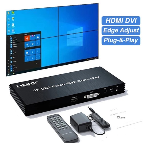 4k 2x2 Video Wall Controller TV Splicer 1x3 1x4 DVI HDMI Multi Screen ...