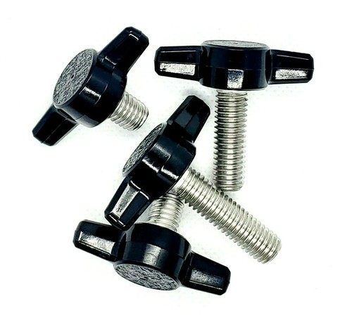 M6 Clamping Thumb Screw T Bolts Black Butterfly Plastic Tee Wing Knob ...