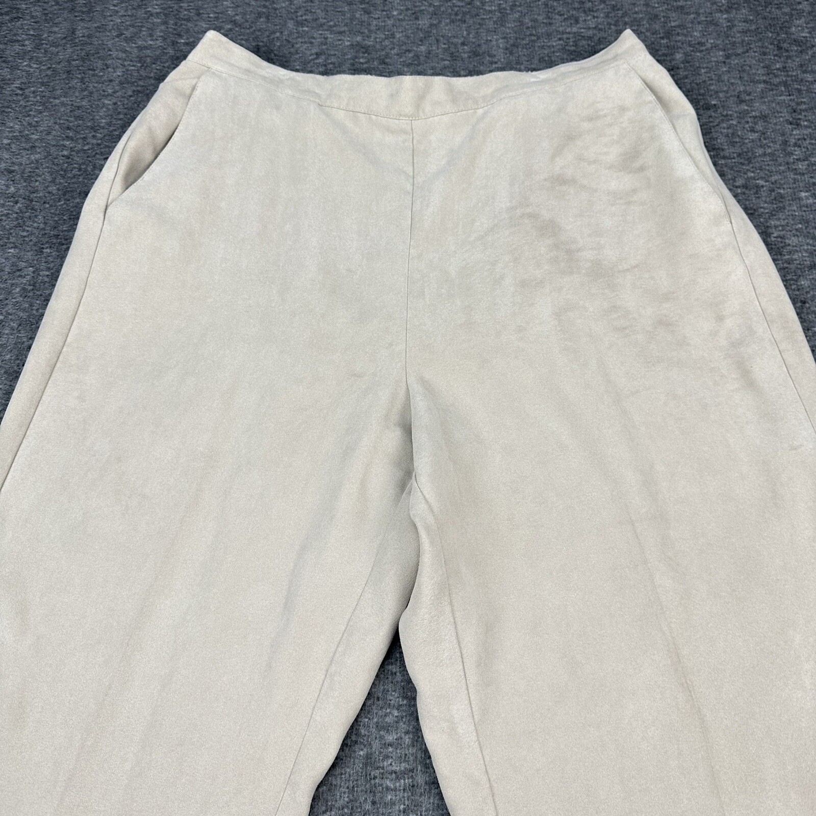 Alfred Dunner Pants Womens Petite 12 Beige Pull On Elastic Waistband ...