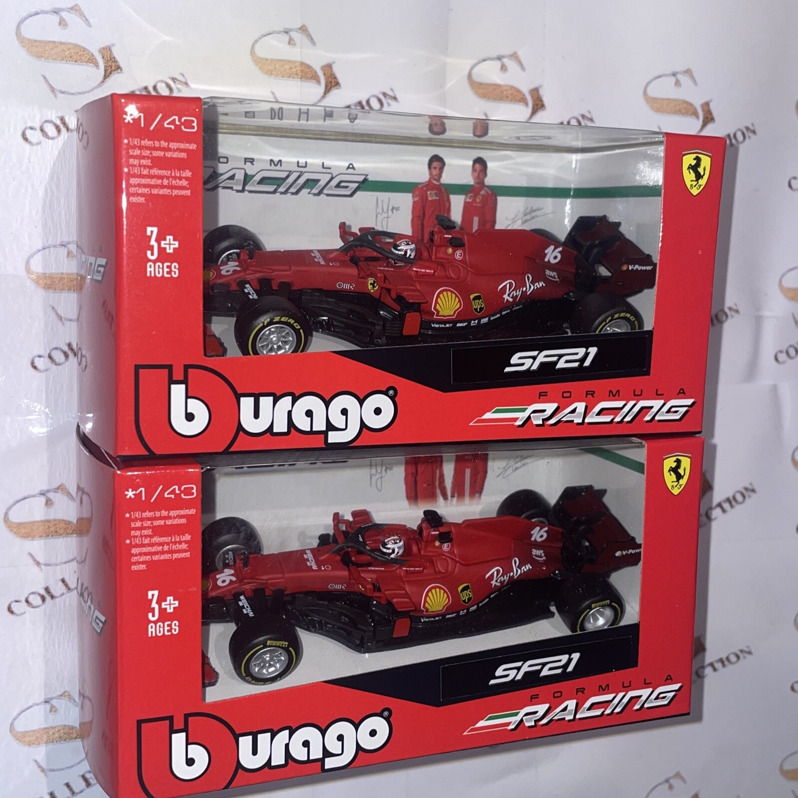 Burago F1 1/43 Scuderia Ferrari F1 Team SF21 #16 Formula Racing Lot 2 ...