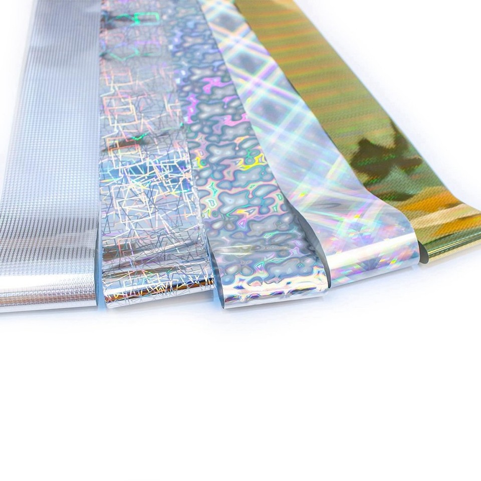 10 Rolls Nail Foils Polish Stickers Metal Color Starry Transfer Foil ...