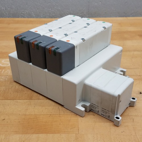 SMC Pneumatic Assembly w/ VQC5201-51 (3) Valves & VVW1000W-130A-1 (2 ...
