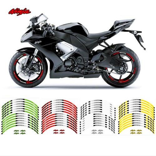 17" Rim Stripes Wheel Tape Sticker Decals For KAWASAKI NINJA ZX6/R ZX14 ...