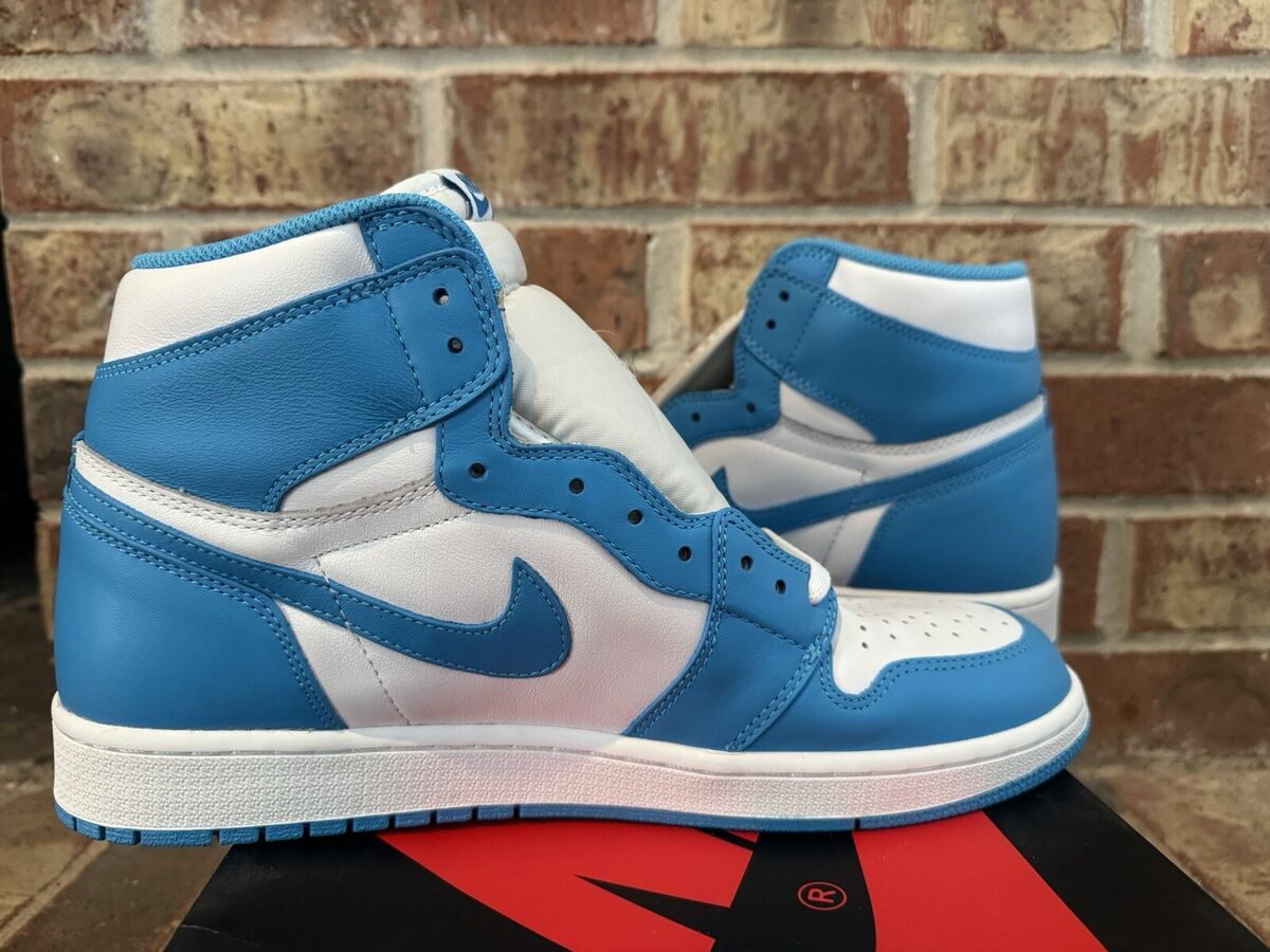 New 12 Nike Air Jordan 1 Retro High UNC Powder Blue White New 12 Nike Air Jordan 1 Retro High UNC Powder Blue White