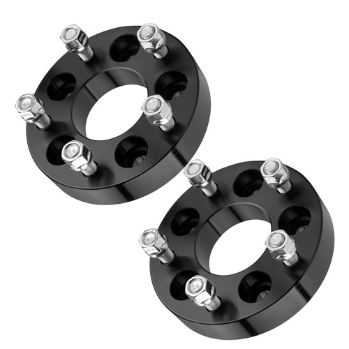 2x 1.25" wheel Adapters 5x4.5" to 5x5" For Ford Mustang Jeep 1/2"x20 71 ...