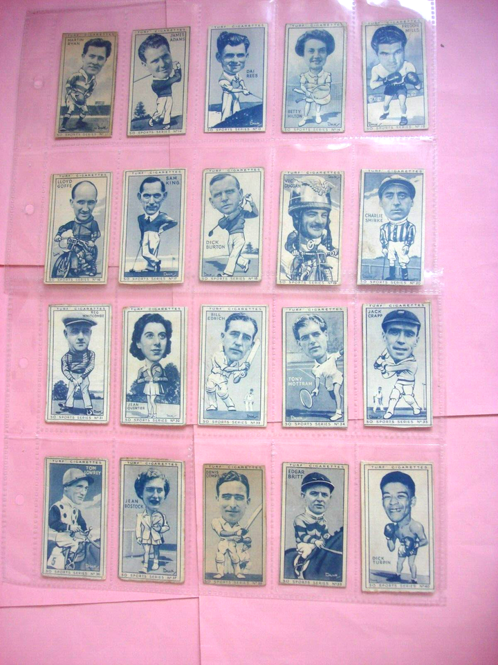 TURF CIGARETTE CARD SET - SPORTS SERIES - FULL SET 50 CARDS - VG/CON ...