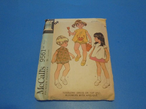 VTG 1960s McCalls Sewing Pattern 9561 Infant Girls Dress, Top ...