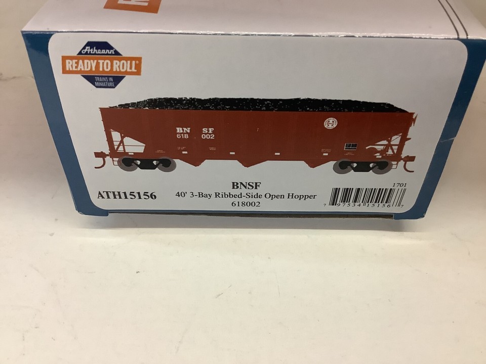 Athearn #15156 HO scale “BNSF” 40' 3 bay hopper Rd. #618002 | eBay