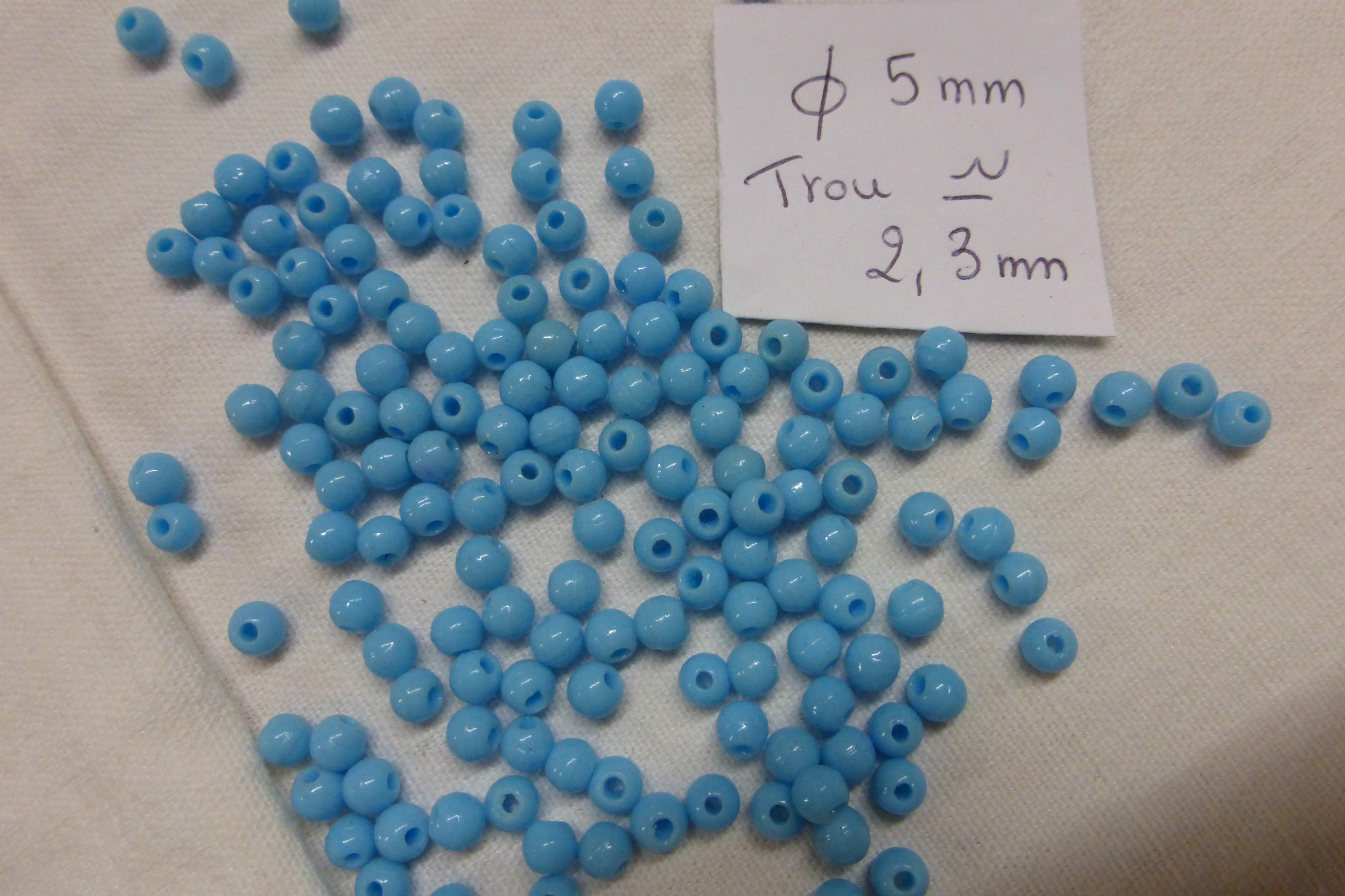 lot de 1000 ancienne perle de Briare NAVAJO bleu turquoise 5mm......7 ...