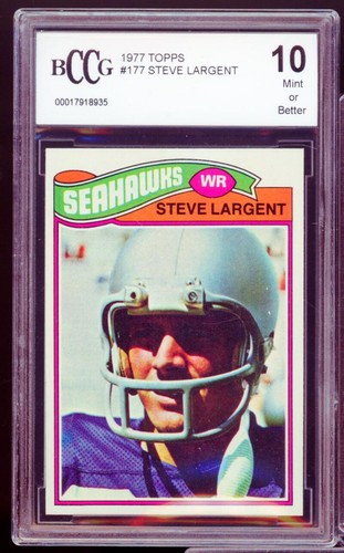1977 Topps #177 Steve Largent Rookie Card BGS BCCG 10 Mint+ | eBay