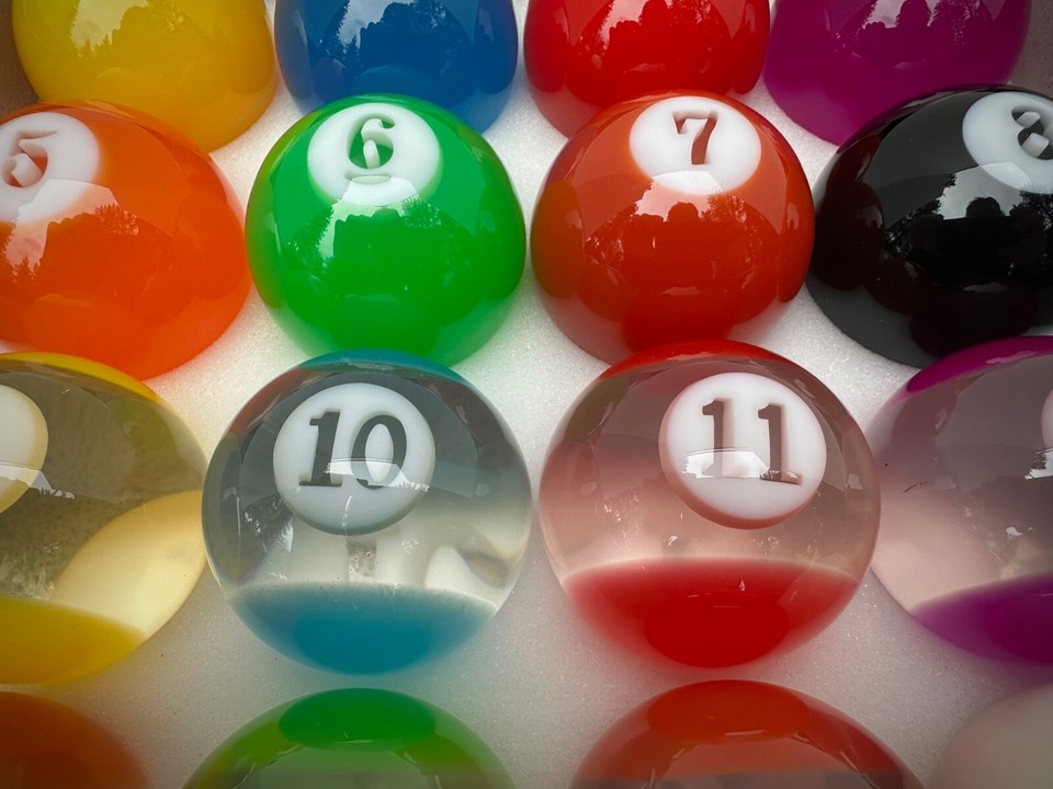 Transparent Billiard Ball Set - 16 Balls - TOURNAMENT QUALITY | eBay
